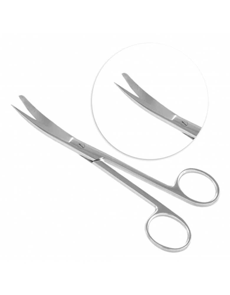 TESOURA CIRURGICA 15 CM CURVA FINA/ROMBA - 0313 - (35P4) ABC