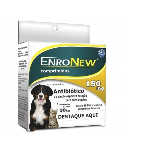 ENRONEW 150MG DSP - 10 BLIST X 10 COMP - ENROFLOXACINO