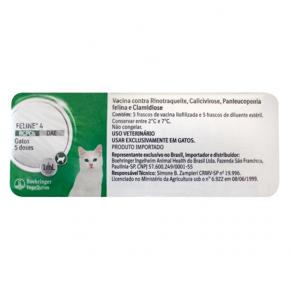 Vacina Feline-4 - 5 doses l MONTE REAL
